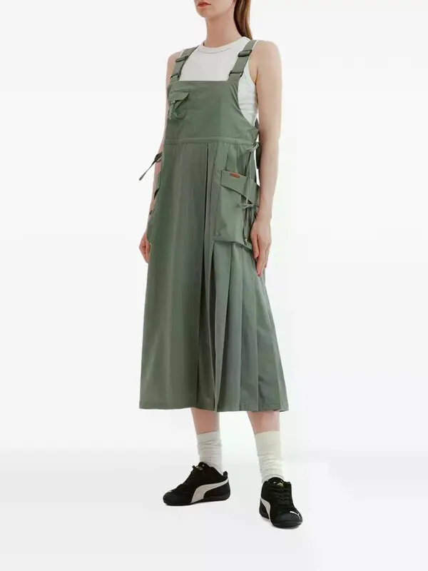 MUSIUM DIV. Pockets Pleated Midi Dress - Green