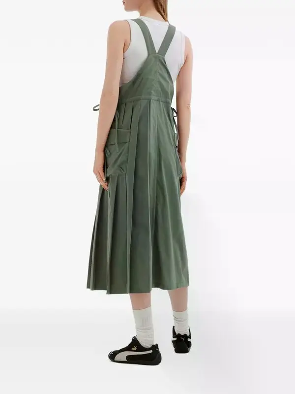 MUSIUM DIV. Pockets Pleated Midi Dress - Green