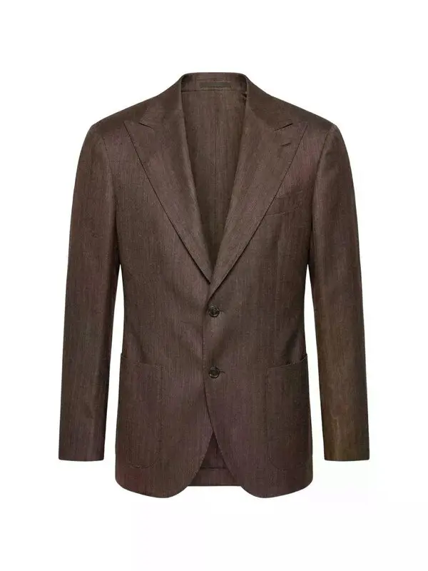 LUIGI BIANCHI MANTOVA Wool Blazer - Brown