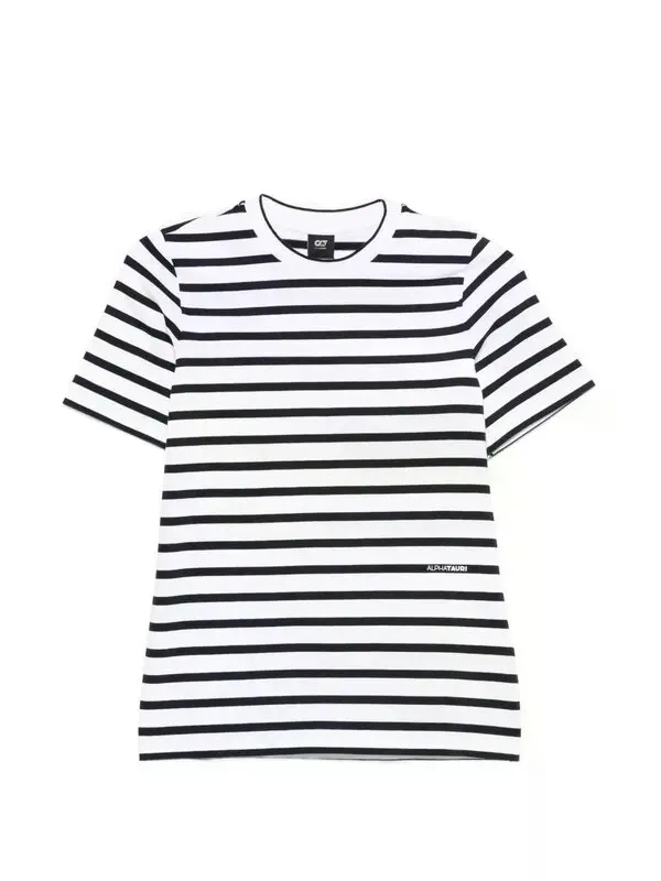 ALPHA TAURI Jali Striped T-shirt - Blue