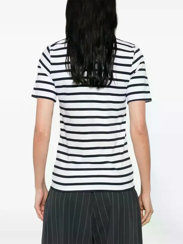 ALPHA TAURI Jali Striped T-shirt - Blue
