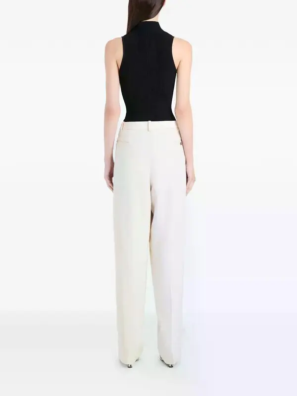 Proenza Schouler Clementina Twill Pleated Trousers - Neutrals