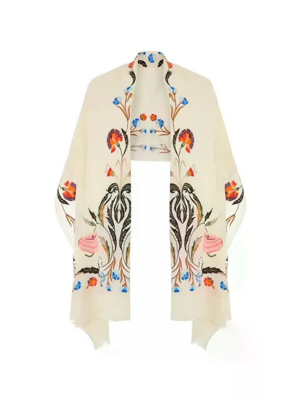 TEMPERLEY LONDON Embroidered Scarf - Neutrals