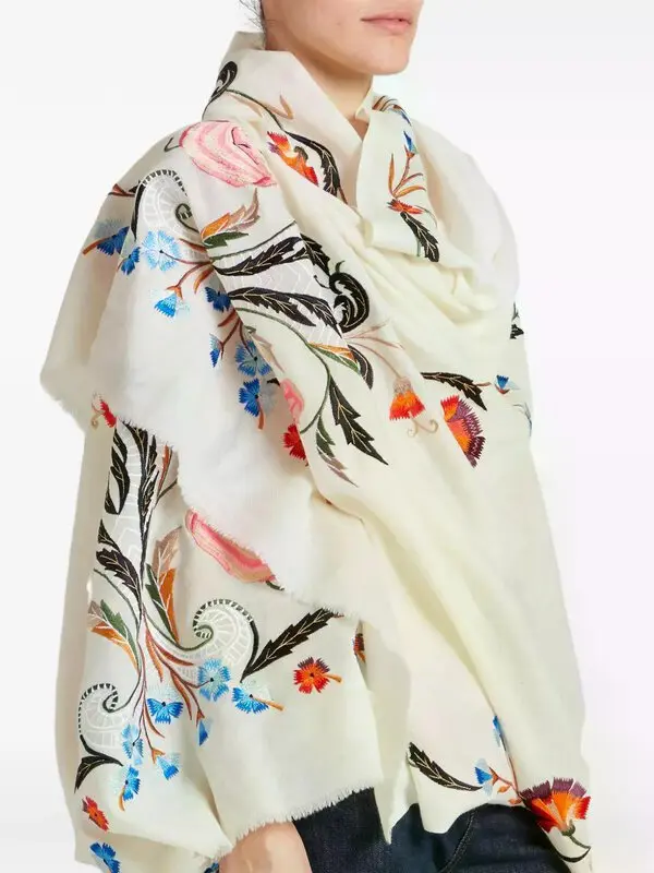 TEMPERLEY LONDON Embroidered Scarf - Neutrals