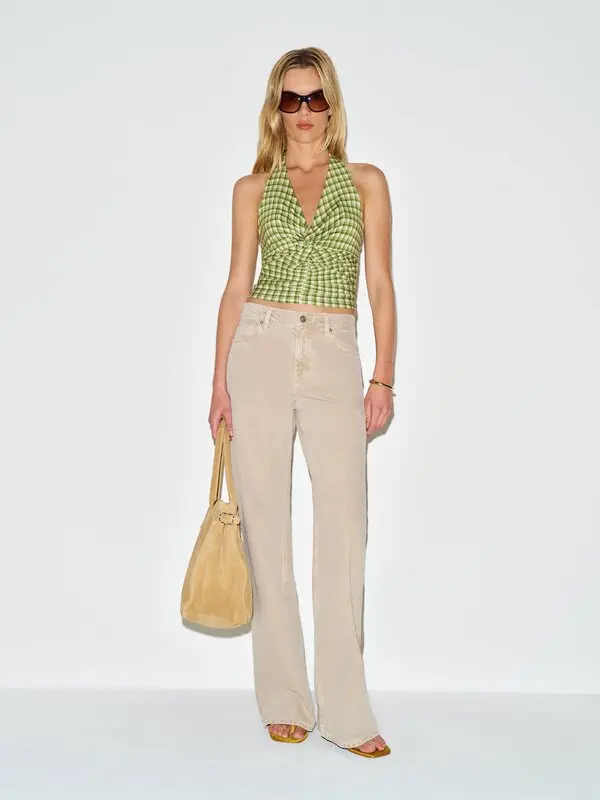 REFORMATION Sydney Knit Top - Green
