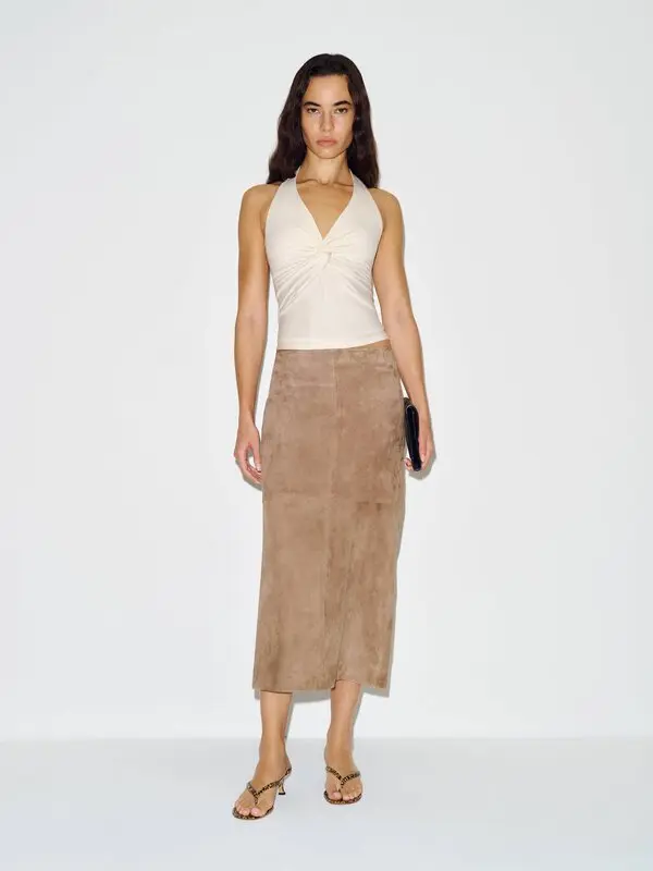 REFORMATION Sydney Knit Top - Ivory