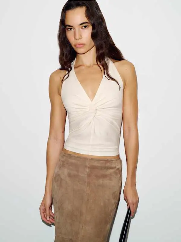 REFORMATION Sydney Knit Top - Ivory