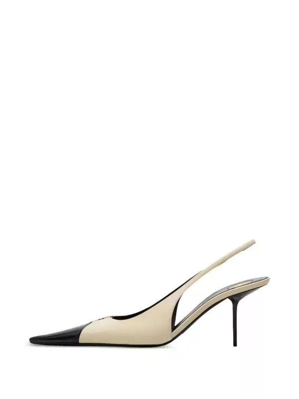 Saint Laurent Babylone Breteuil Pointed-toe Pumps - Neutrals
