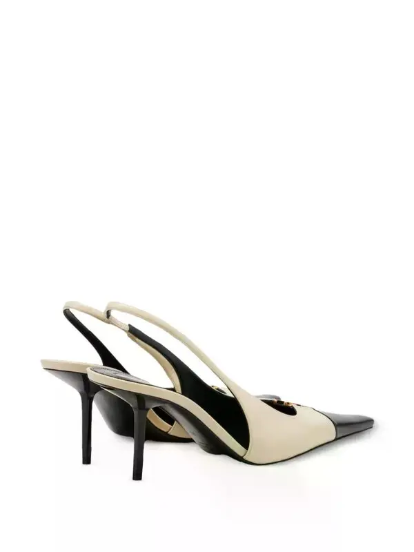 Saint Laurent Babylone Breteuil Pointed-toe Pumps - Neutrals