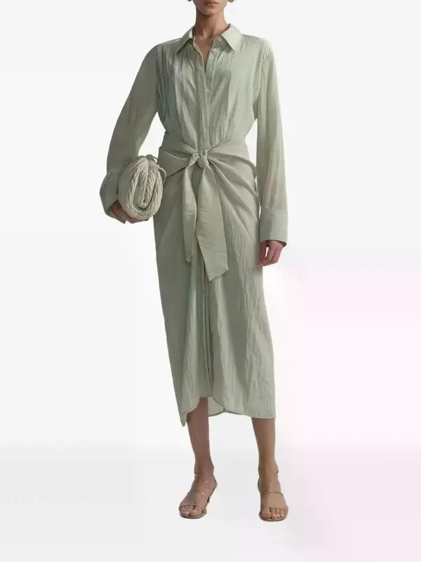 A.L.C. Spearmint Tie-waist Shirt Dress - Green