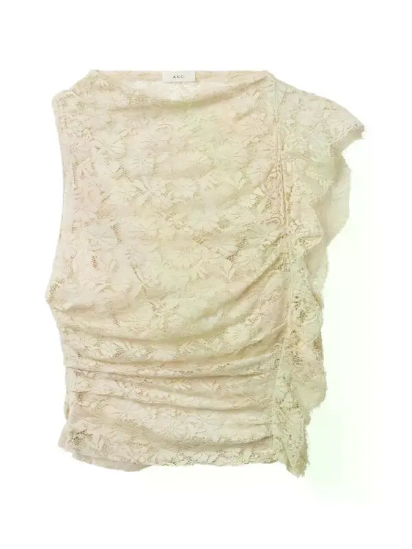 A.L.C. Ruffled Lace Top - Neutrals