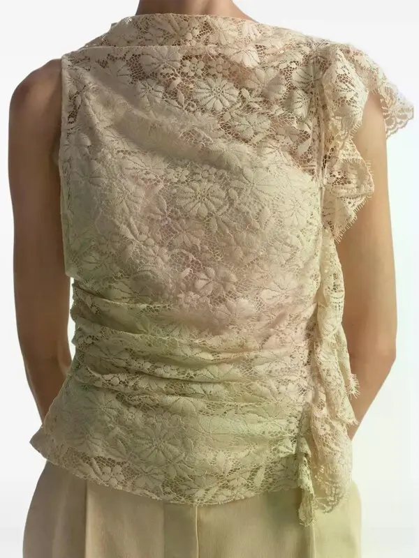 A.L.C. Ruffled Lace Top - Neutrals