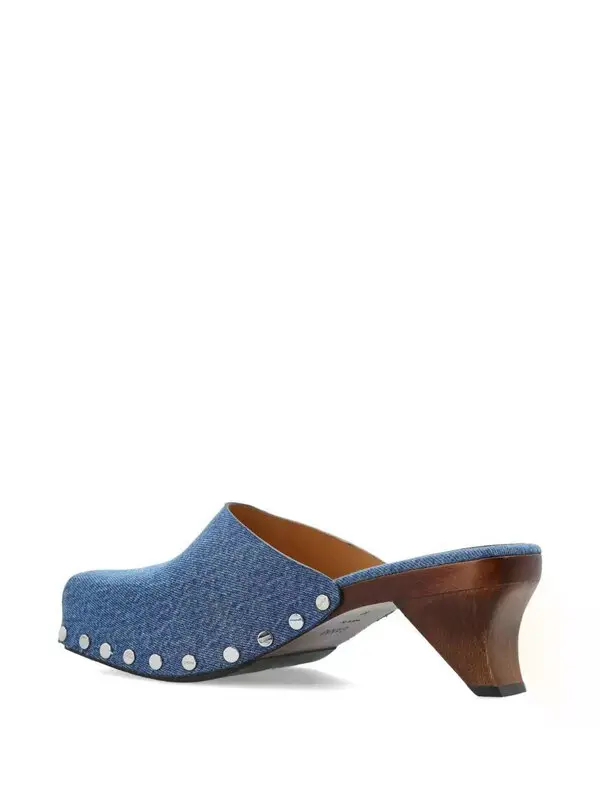 GANNI Studded Mules - Blue