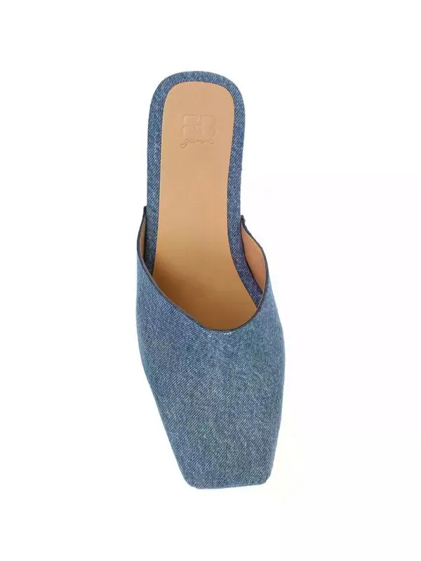 GANNI Studded Mules - Blue