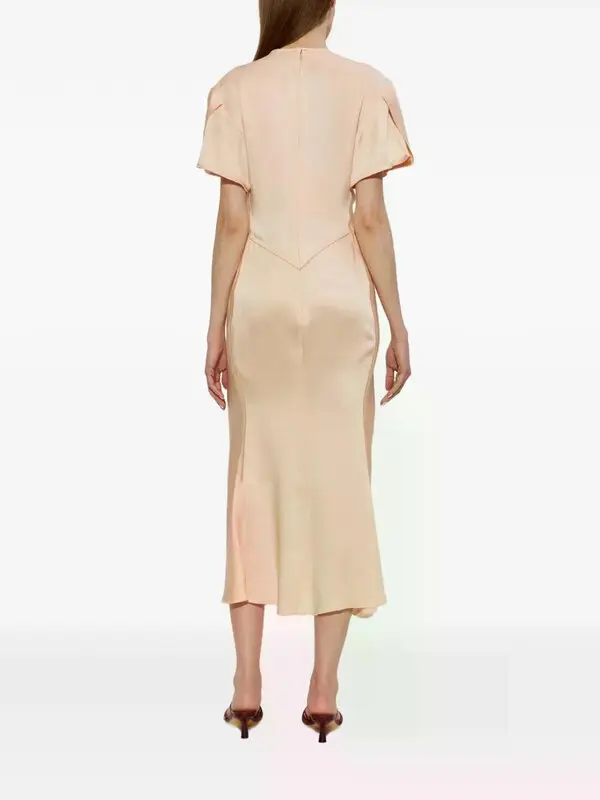 Victoria Beckham V-neck Midi Dress - Neutrals