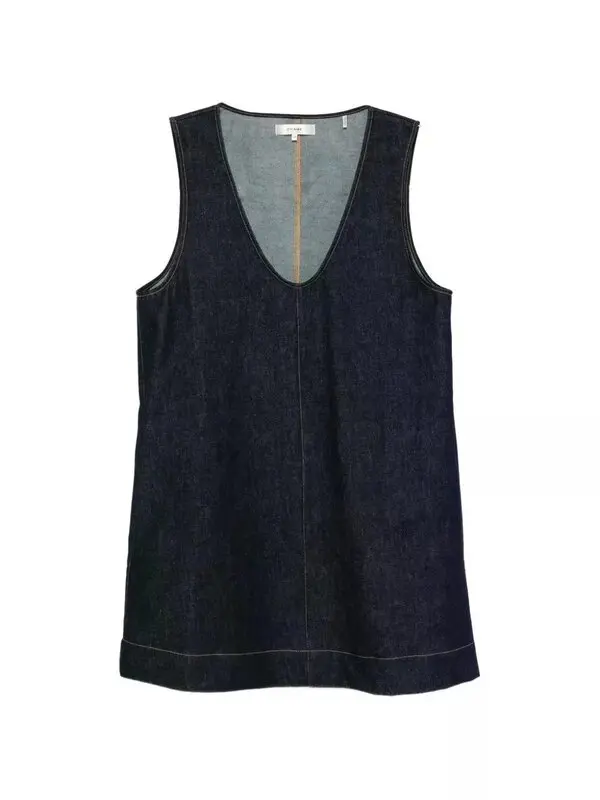 FRAME The Form Scoop-neck Mini Dress - Blue