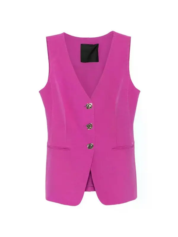 Liu Jo Button Detailed V-neck Vest