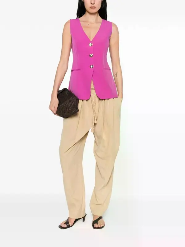 Liu Jo Button Detailed V-neck Vest