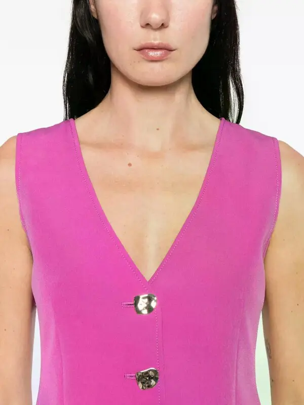 Liu Jo Button Detailed V-neck Vest