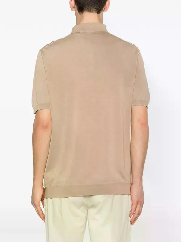 ZANONE Buttoned Polo Shirt - Neutrals