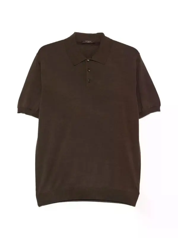 ZANONE Buttoned Polo Shirt - Brown