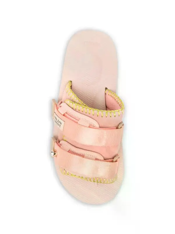 FORTE_FORTE Strappy Sandals With Stitched Trim - Pink