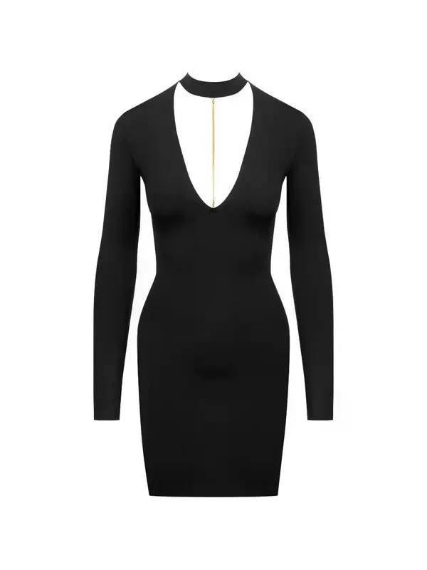 MAISON CLOSE Open Back Jewellery Dress - Black