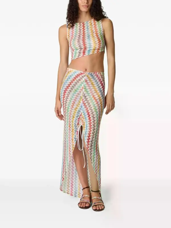 Missoni Zig-zag Motif Cropped Top - White