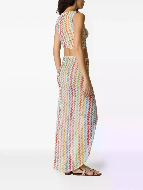 Missoni Zig-zag Motif Cropped Top - White