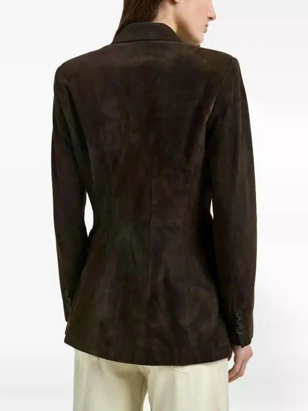 SWORD 6644 Button Suede Coat