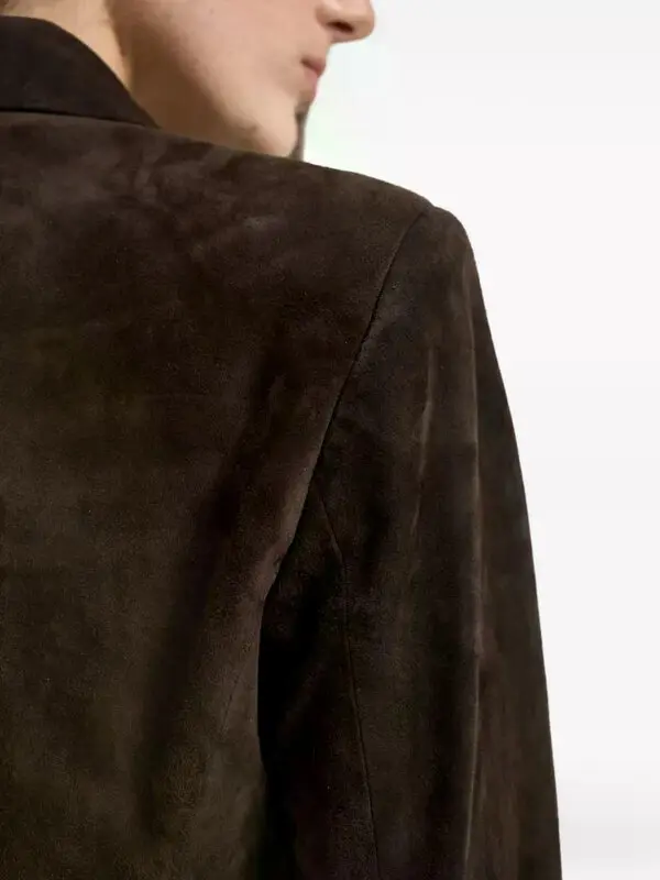SWORD 6644 Button Suede Coat