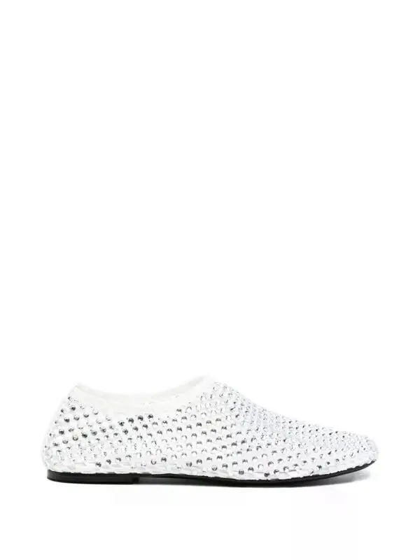 STRATEGIA SHOES Embellished Ballet Flats - White