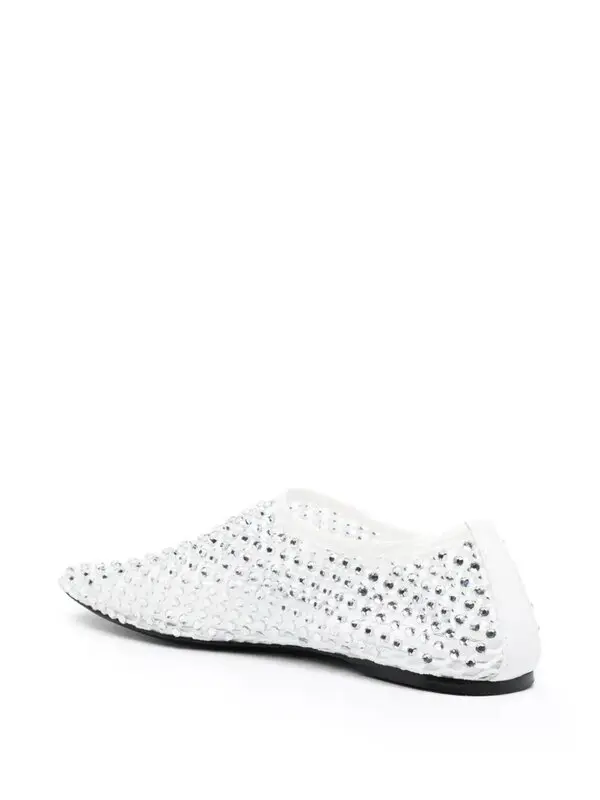 STRATEGIA SHOES Embellished Ballet Flats - White