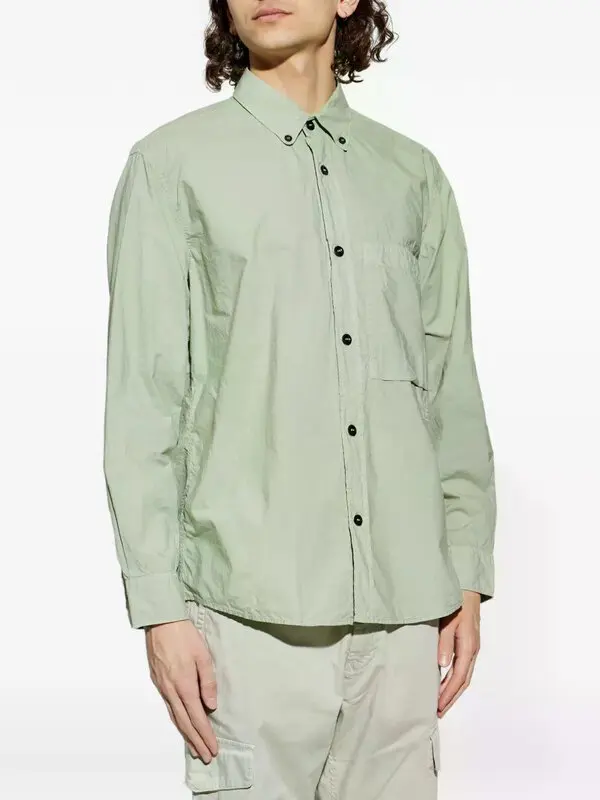 Stone Island Logo-embroidered Button-down Shirt