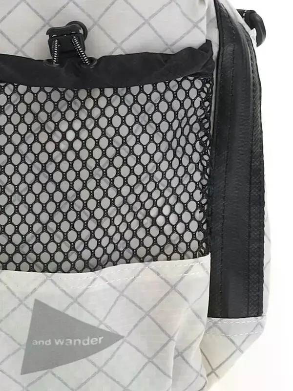 AND WANDER Mesh Pocket Shoulder Bag - White