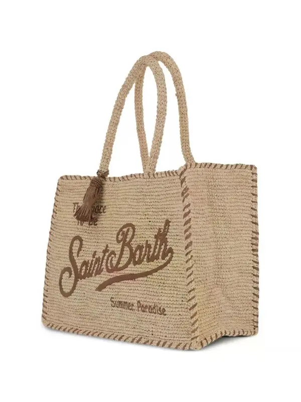 MC2 SAINT BARTH Raffia Tote Bag - Neutrals