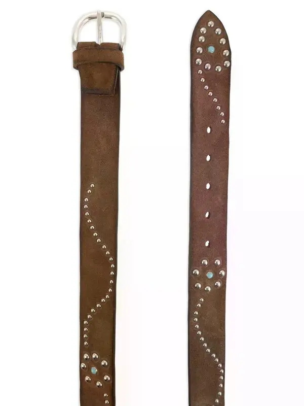 ALBERTO LUTI Studded Buckle Belt