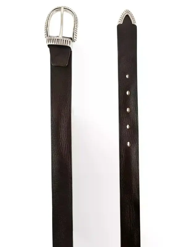 ALBERTO LUTI Leather Buckle Belt