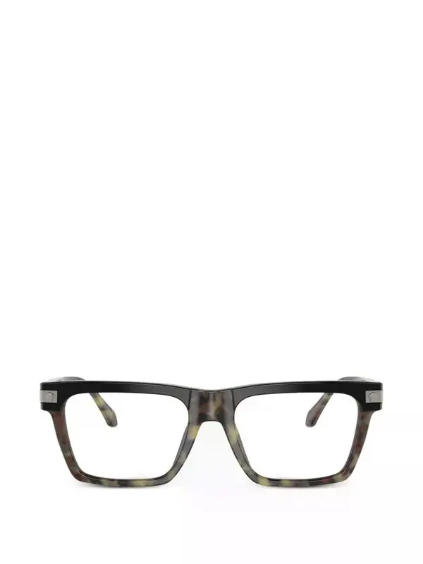 Versace Square Frame Eyeglasses - Brown