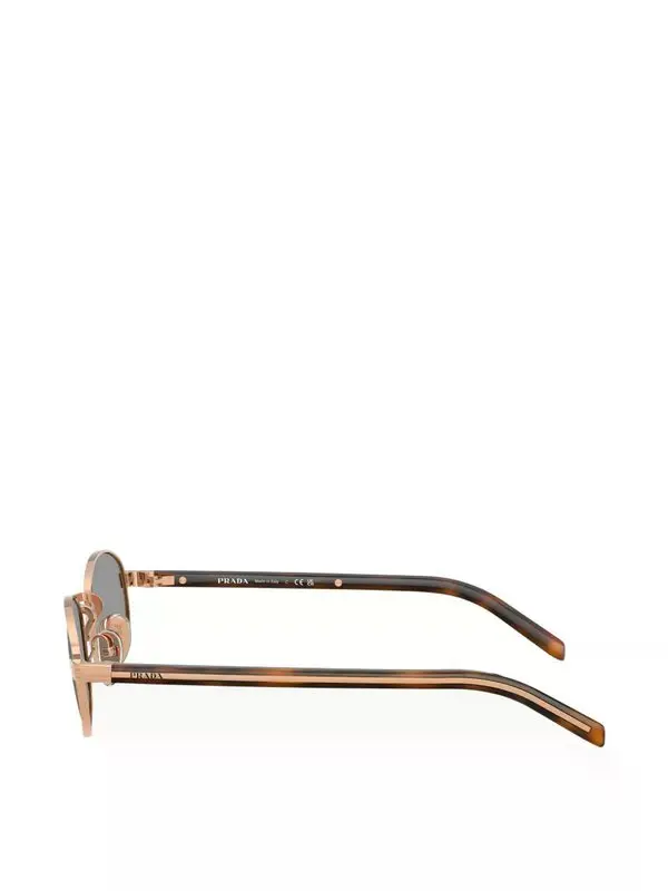 Prada Oval-frame Sunglasses - Gold