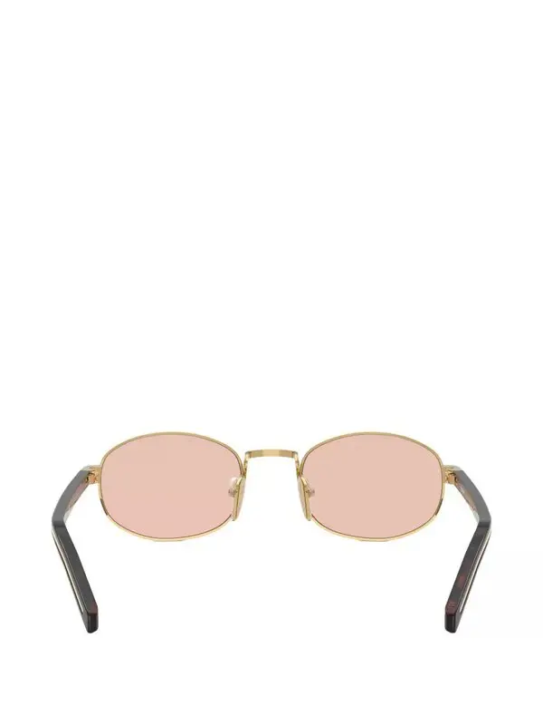 Prada Oval-frame Sunglasses - Gold