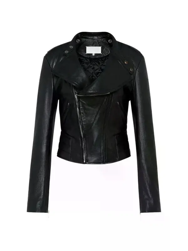 MAISON MARGIELA Folded Collar Leather Jacket