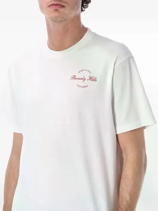 SPORTY & RICH Script T-shirt - White