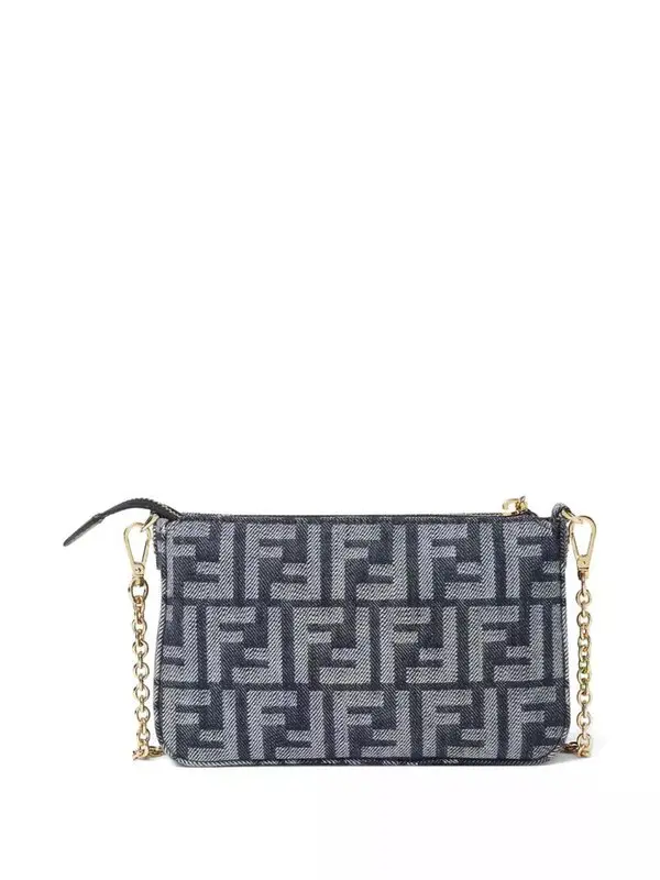 Fendi Monogram Zip Tote Bag - Blue