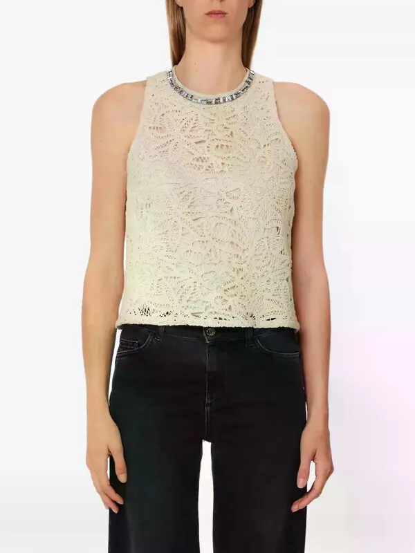 Liu Jo Embellished Lace Top