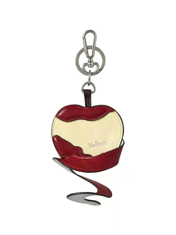 Mulberry Peeling Fruit Apple-charm Keyring - Silver
