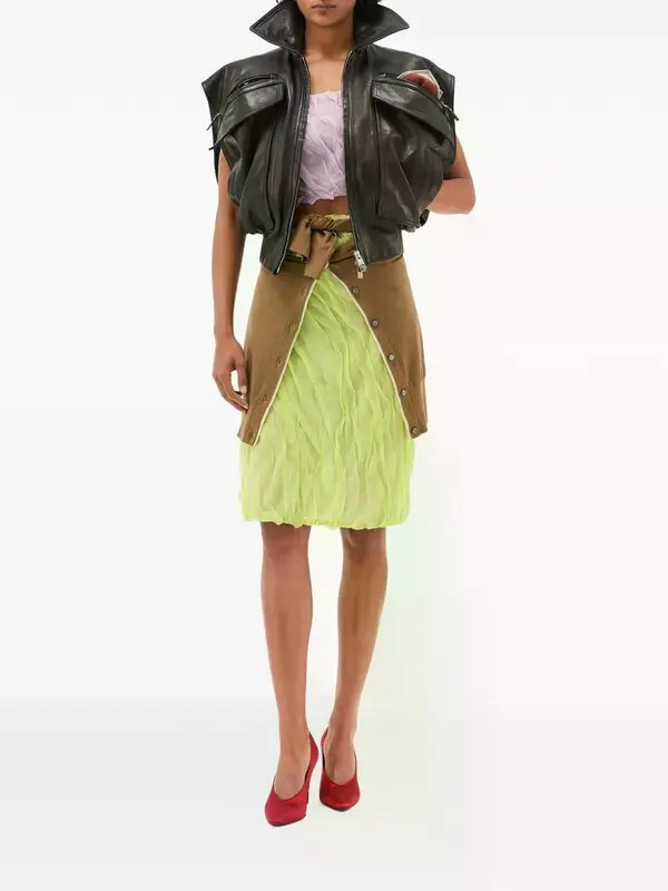Versace Leather Sleeveless Blouson Jacket