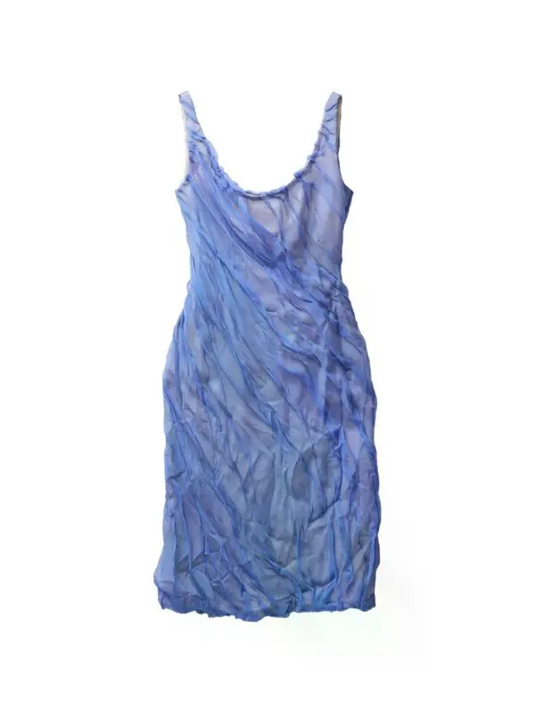 Versace Draped Silk-chiffon Midi Dress