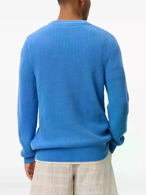 LES DEUX Gary Ribbed Knit Sweater