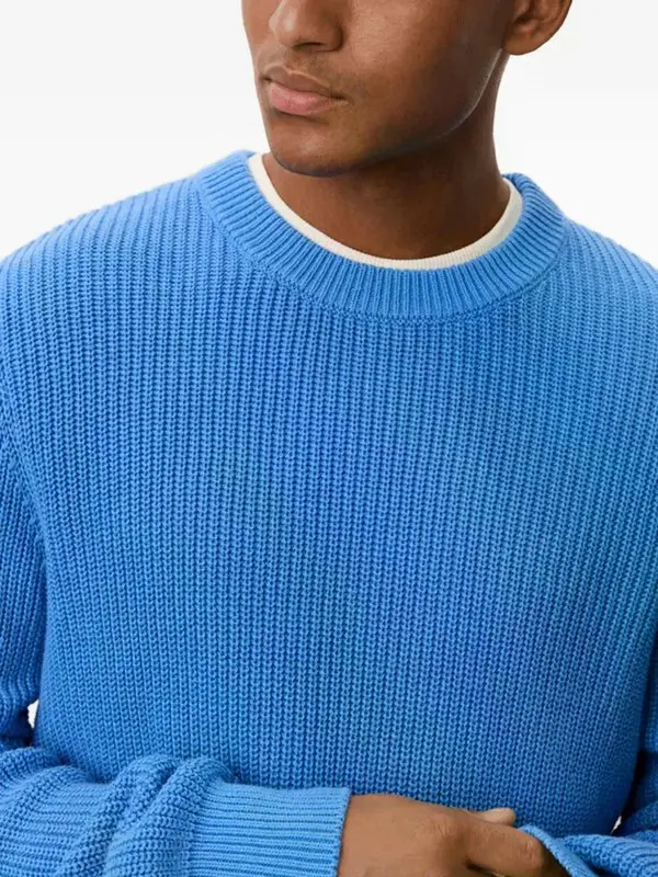 LES DEUX Gary Ribbed Knit Sweater